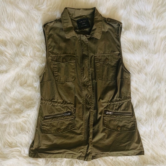 Love Tree | Jackets & Coats | Cargo Vest Olive | Poshmark